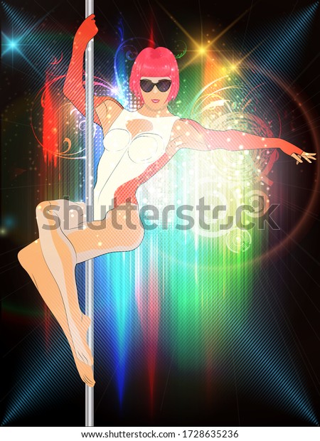 Pole Dance Party Invitation Flyer Banner Stock Vector Royalty Free 1728635236 Shutterstock