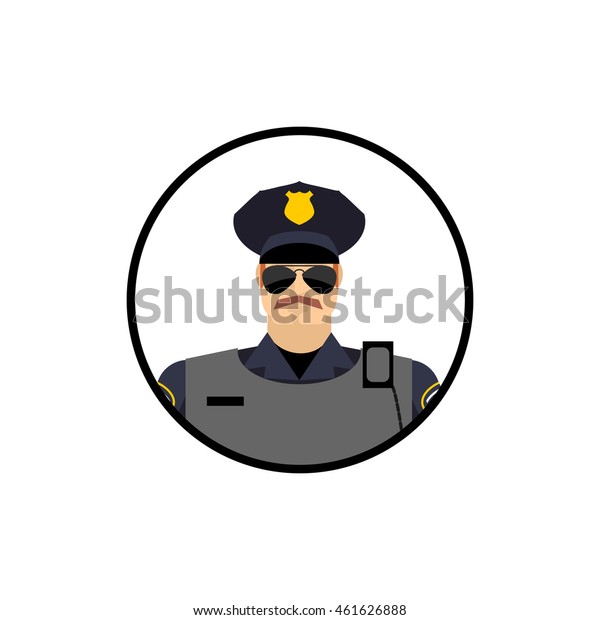 Police Avatar Cop Uniform Head Policeman: เวกเตอร์สต็อก (ปลอดค่า ...