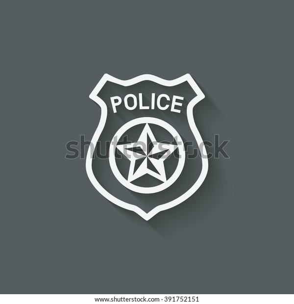 Police Badge Symbol Vector Illustration Eps Stock Vector (Royalty Free ...