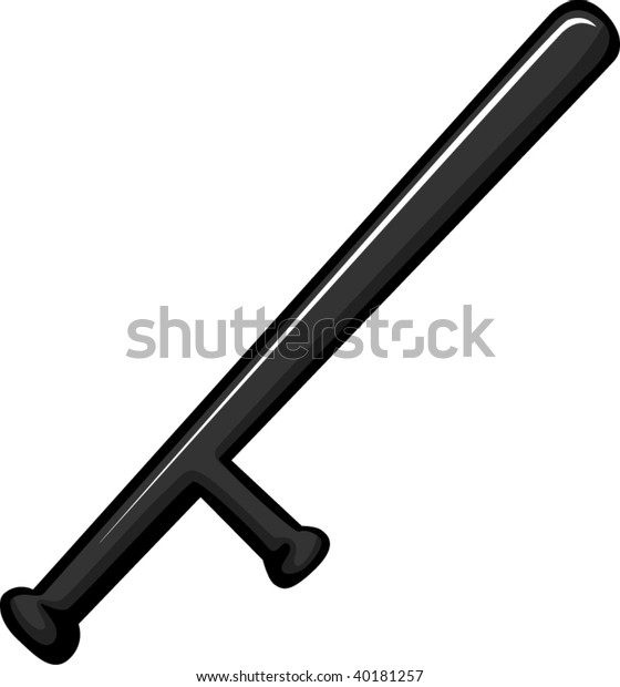 Police Baton Nightstick Stock Vector (Royalty Free) 40181257