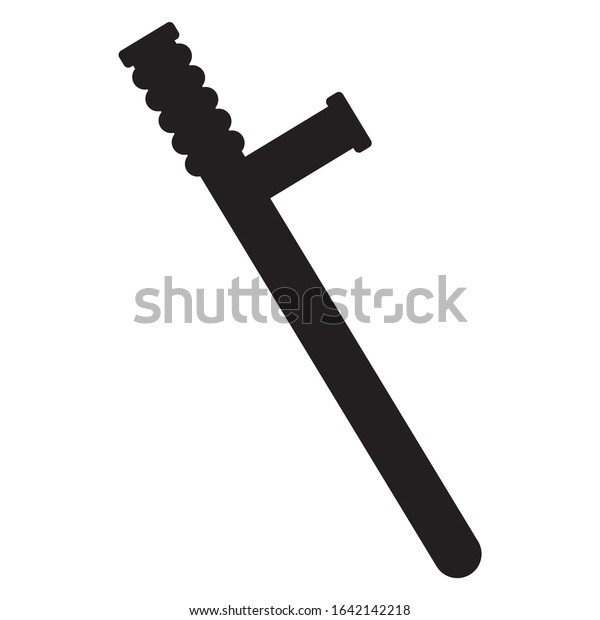 Police Batons Concept Self Defensive Weapon Stock Vector (Royalty Free ...