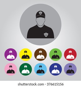 Police Cadet Vector Icon Stock Vector (Royalty Free) 376615156 ...