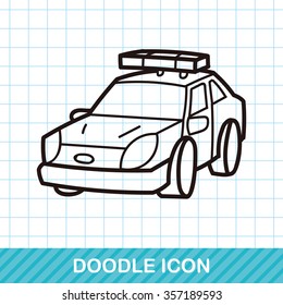 Police Car Doodle Stock Vector (Royalty Free) 357189593 | Shutterstock