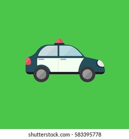 Police Car Green Stock Vector (Royalty Free) 583395778 | Shutterstock