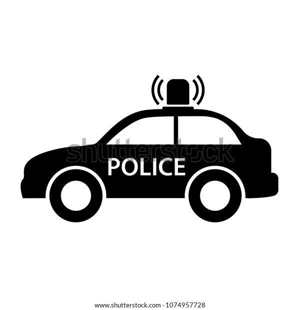 Police Car Icon Vector Symbol Police Stock Vector (Royalty Free ...