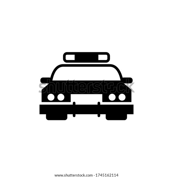 Police Car Icon Vector Symbol Template Stock Vector (Royalty Free ...