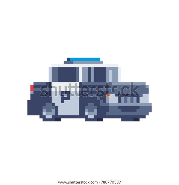 Police Car Pixel Art Icon 8bit Stock Vector (Royalty Free) 788770339 ...