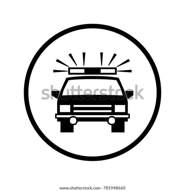Police Car Sign Stock Vector (Royalty Free) 781948660 | Shutterstock