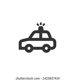 Police Car Vector Icon Monocolor Symbol Stock Vector (Royalty Free ...