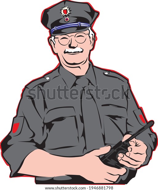 Police Colour Model Drawing Icon Stock Vector (Royalty Free) 1946881798 ...