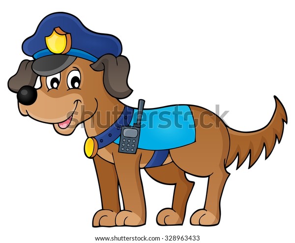 Police Dog Theme Image 1 Eps10: vetor stock (livre de direitos ...