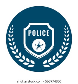 Figure Badge Police Signal Icon Vector: vector de stock (libre de ...