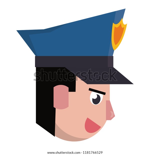 Police Face Cartoon Stock Vector (Royalty Free) 1181766529 | Shutterstock