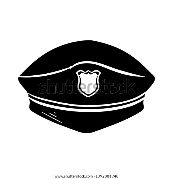 Police Hat Doodle Vector Drawing Flat: เวกเตอร์สต็อก (ปลอดค่าลิขสิทธิ์ ...