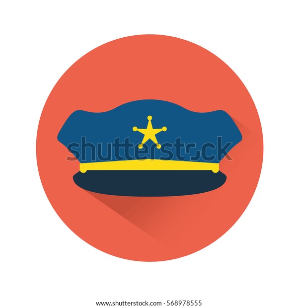 Police Hat Uniform Icon Image Vector Stock Vector (Royalty Free ...