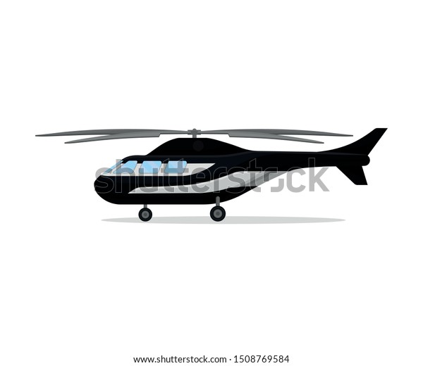 Police Helicopter Vector Illustration On White 스톡 벡터(로열티 프리) 1508769584 ...