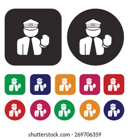 Police Icon Agent Icon Stock Vector (Royalty Free) 269706359 | Shutterstock