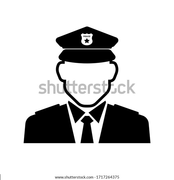 Police Icon On White Background: เวกเตอร์สต็อก (ปลอดค่าลิขสิทธิ์ ...