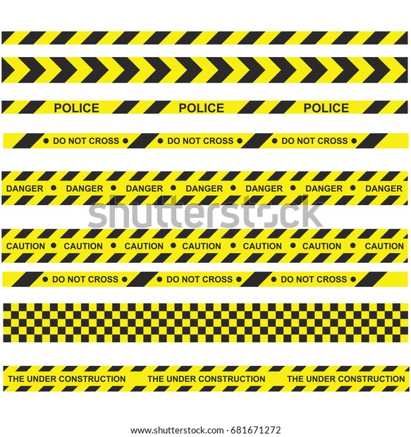 Police Line Danger Tapes Vector Illustration Stock Vector (Royalty Free ...