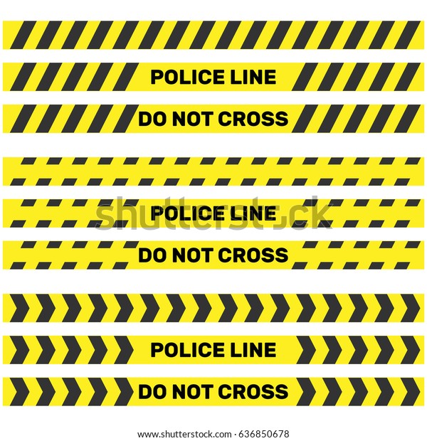 Police Line Isoleted Vector Illustration Stock Vector (Royalty Free ...