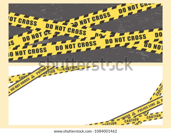 Police Line Vector Banner Set Stock Vector (Royalty Free) 1084001462 ...