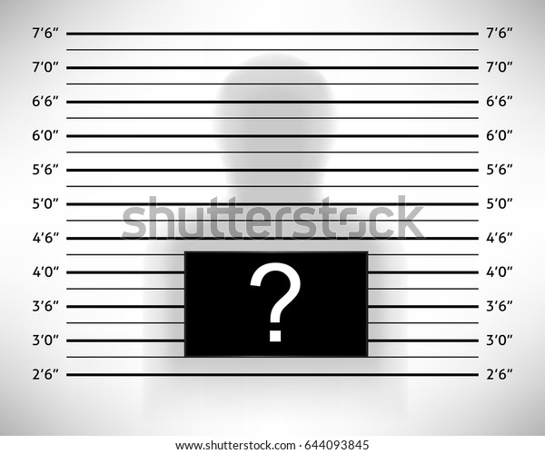 Police Lineup Mugshot Template Anonymous Shadow Stock Vector (Royalty ...