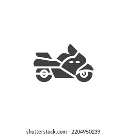 Police Motorcycle Vector Icon Filled Flat Stock Vector (Royalty Free ...