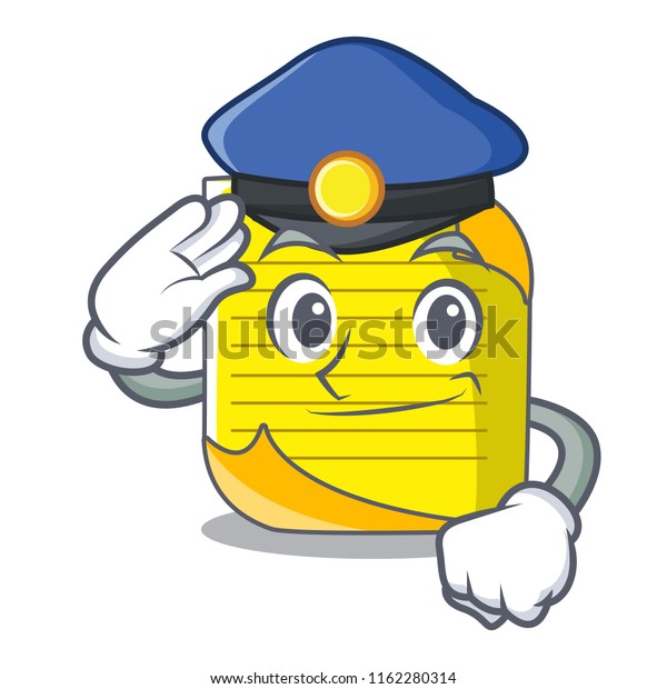 Police Note Paper Character Cartoon Stock Vector (Royalty Free ...