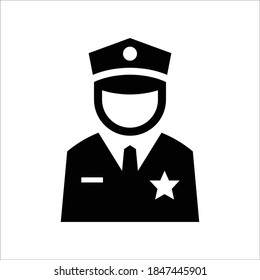 Police Officer Icon Simple Vector Graphics Stock Vector (Royalty Free ...