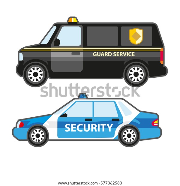 Police Patrol Car Security Guard Service Stock Vector (Royalty Free ...