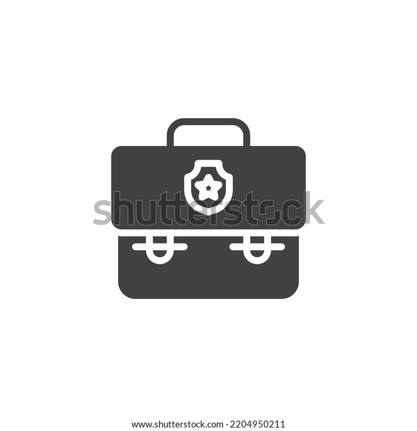 Police Portfolio Vector Icon Filled Flat Stock Vector (Royalty Free ...