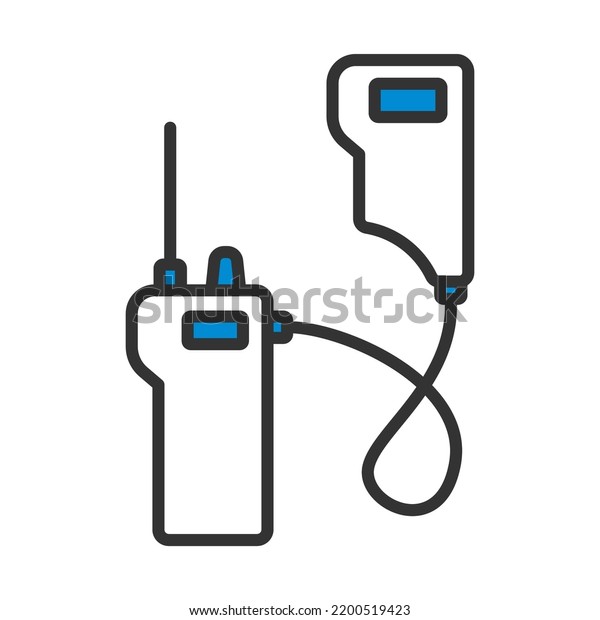 Police Radio Icon Editable Bold Outline Stock Vector (Royalty Free ...