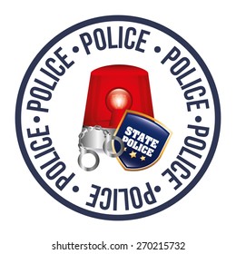 Police Seal Design Vector Illustration Eps10 Stock Vector (Royalty Free ...