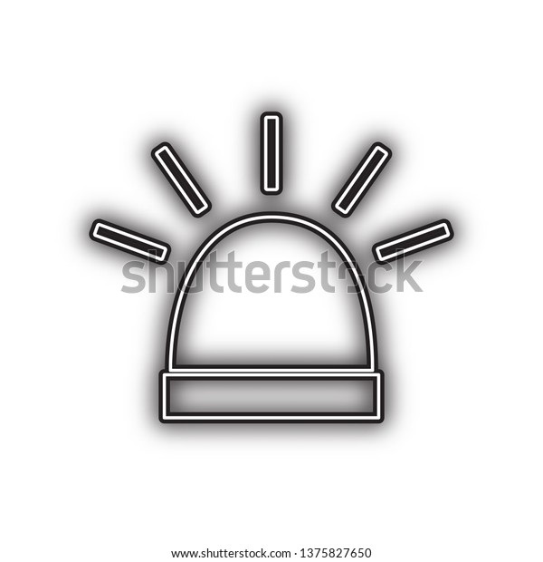 Police Single Sign Vector Double Contour Stock Vector (Royalty Free ...