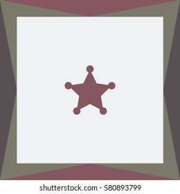 Police Single Star Vector Icon Stock Vector (Royalty Free) 580893799