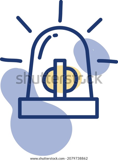 Police Siren Illustration Vector On White Stock Vector (Royalty Free ...