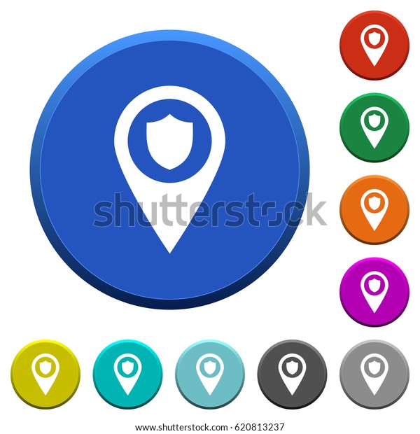 Police Station Gps Map Location Round Stock Vector (Royalty Free ...