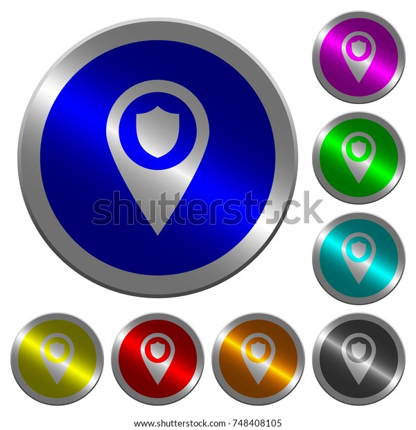 Police Station Gps Map Location Icons Stock Vector (Royalty Free ...