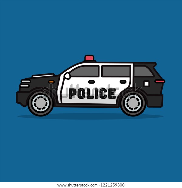 Police Suv Car Vector Illustration Stock Vector (Royalty Free ...