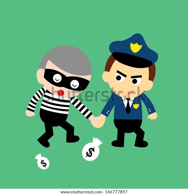 Police Theft Vector Cartoon Style Stock Vector (Royalty Free) 146777897