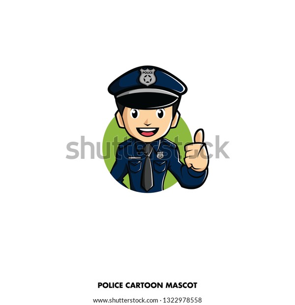 Police Vector Cartoon Mascot Stock Vector (Royalty Free) 1322978558 ...