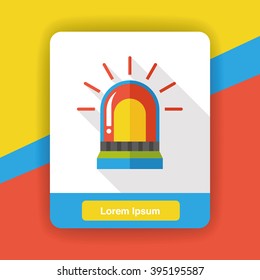 Police Warning Lights Flat Icon Stock Vector (Royalty Free) 395195587 ...