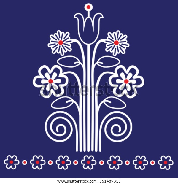 Polish Pattern Folk Podhale Inspiration Stock Vector (Royalty Free ...