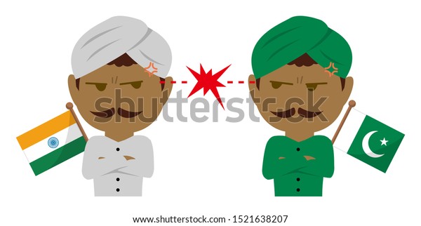 Political Conflict Between Nations Vector Flat: vector de stock (libre ...