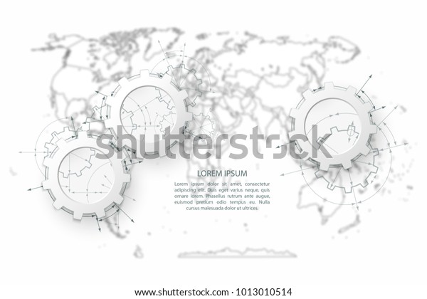 Political Map Abstract World Background Stock Vector (Royalty Free ...