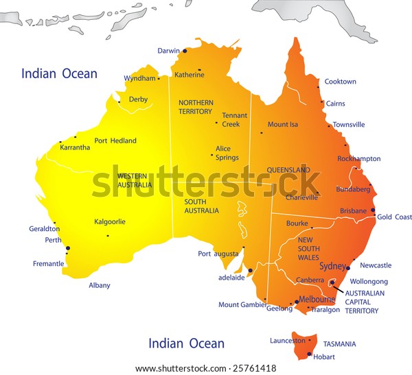 Political Map Australia Stock Vector (Royalty Free) 25761418 | Shutterstock Political Map Australia Stock Vector (Royalty Free) 25761418 | Shutterstock