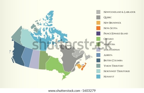 Political Map Canada Separable Borders: เวกเตอร์สต็อก (ปลอดค่าลิขสิทธิ์ ...