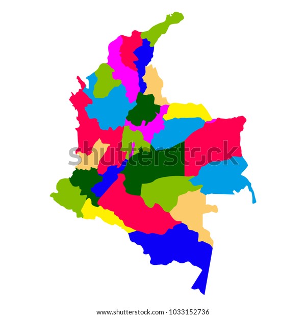 Political Map Colombia: vector de stock (libre de regalías) 1033152736 ...