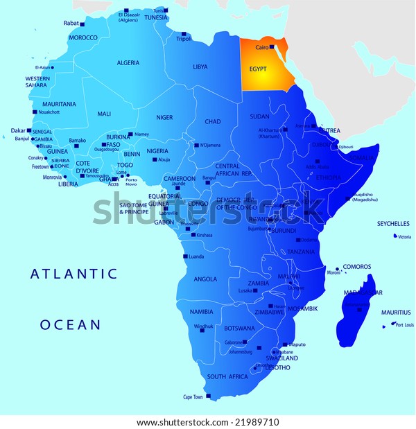 Political Map Egypt 库存矢量图（免版税）21989710 | Shutterstock