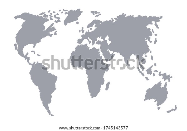 Political Map World Gray World Mapcountries Stock Vector (Royalty Free ...